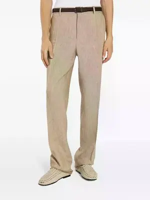 Dolce & Gabbana Tapered Twill Linen Trousers