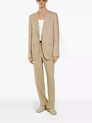 Dolce & Gabbana Tapered Twill Linen Trousers