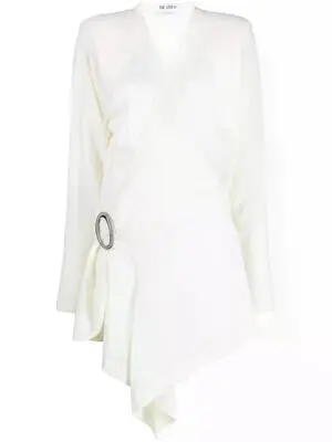 Attico Hurely Wrap Mini Dress