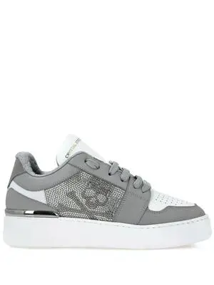 Philipp Plein Crystal Lo-top Leather Sneakers