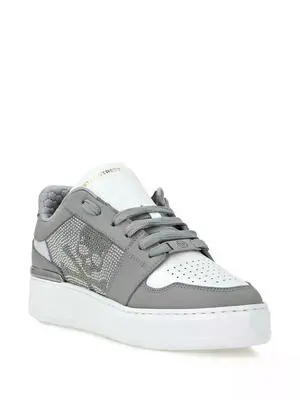 Philipp Plein Crystal Lo-top Leather Sneakers