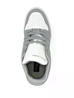 Philipp Plein Crystal Lo-top Leather Sneakers