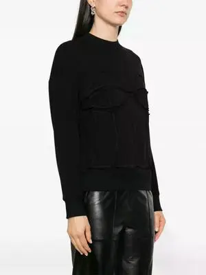 MURMUR Deconstructed Long-sleeved Sweatshirt - Black