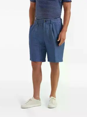 Brunello Cucinelli Linen Bermuda Shorts - Blue