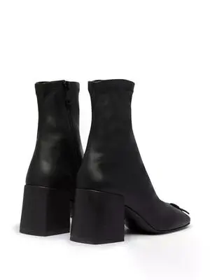 COURREGES Re-edition Ac Faux-leather Ankle Boots - Black