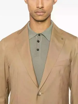 Tagliatore Brooch-detail Blazer - Brown