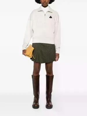 MARANT ETOILE Zip Up Sweatshirt - Neutrals