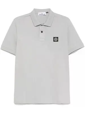 Stone Island Logo-patch Polo Shirt - Grey