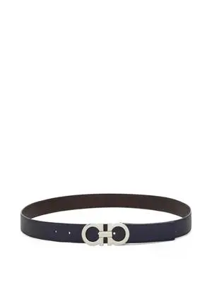 FERRAGAMO Reversible Gancini Belt Blue