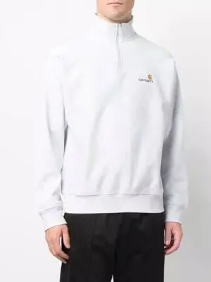 Carhartt Work In Progress American Script Half-zip Sweatshirt - Grey