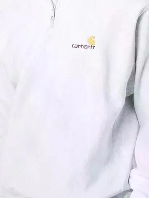 Carhartt Work In Progress American Script Half-zip Sweatshirt - Grey
