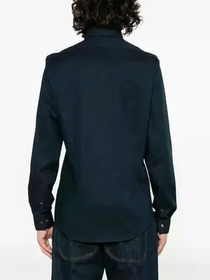 Calvin Klein Monogram-embroidered Cotton Shirt