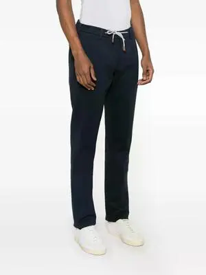 Eleventy Pleated Tapered Trousers - Blue