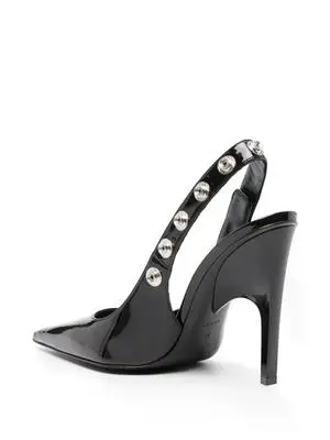 Attico 105mm Stud-embellished Patent Leather Pumps