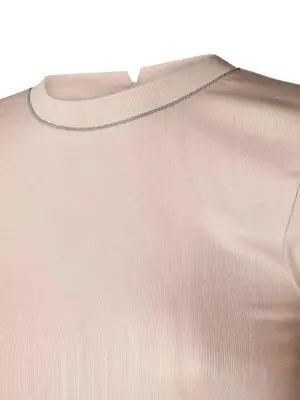 Brunello Cucinelli Monili-embellished T-shirt - Neutrals