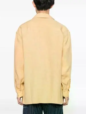 Kenzo Logo-appliqué Linen Oversized Shirt
