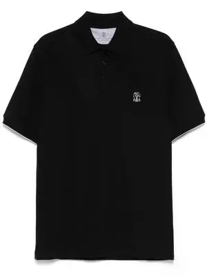Brunello Cucinelli Cotton Polo Shirt - Black