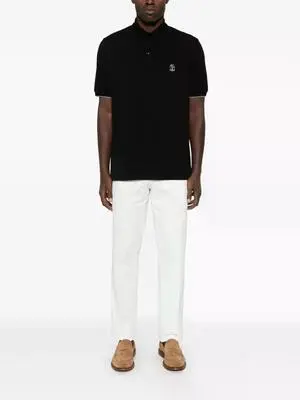 Brunello Cucinelli Cotton Polo Shirt - Black