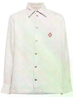 Casablanca Logo-appliqué Monogram-jacquard Jacket - Green