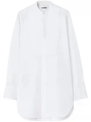 JIL SANDER Collarless Cotton Shirt