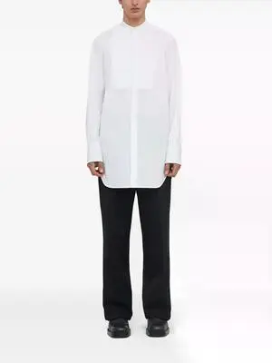 JIL SANDER Collarless Cotton Shirt