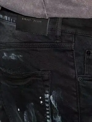 PURPLE BRAND P001 Resin Knee Slit Denim