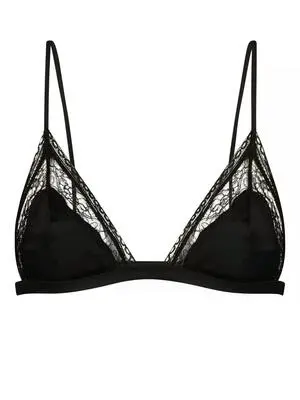 Kiki De Montparnasse Tiered Lace Bra - Black