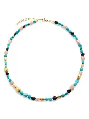 Monica Vinader Rio Beaded Turquoise Necklace - Blue