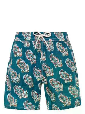 MC2 SAINT BARTH Gustavia Linen Swim Shorts - Blue