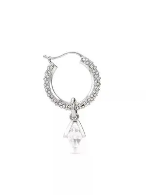 JIMMY CHOO Crystal Heart Hoop Earrings