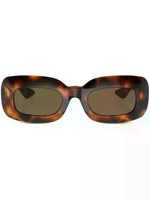 Oliver Spencer X Khaite 1966c Rectangle Frame Sunglasses - Brown