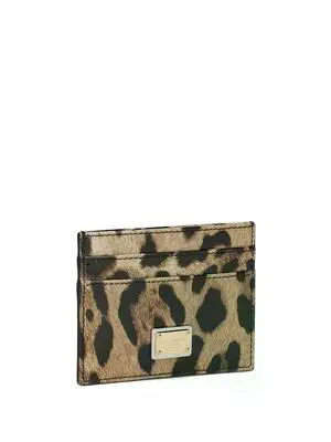 Dolce & Gabbana Leopard-print Logo-plaque Card Holder
