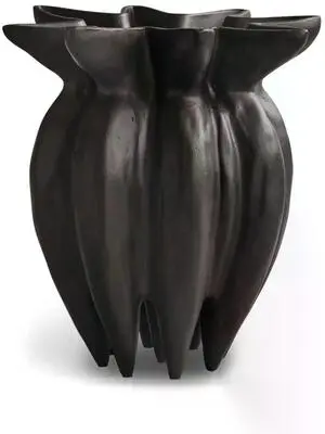 101 COPENHAGEN Lotus Ceramic Vase - Brown