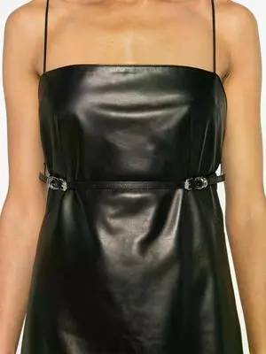 Givenchy Belted Leather Mini Dress