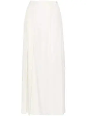 TOTEME Pleated Crepe Wrap Skirt