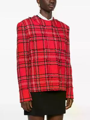 MSGM Checked Tweed Jacket