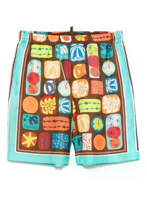 Dsquared2 Elastic-waistband Graphic Print Shorts