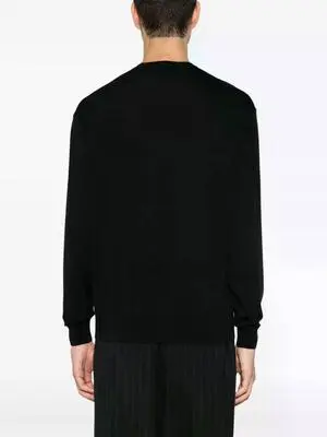 D4.0 Fine Knit Wool Sweater - Black