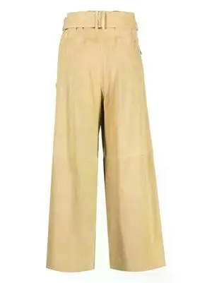 PAULA Wide-leg Suede Trousers