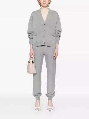 Versace Knitted Virgin Wool-cashmere Blend Track Pants