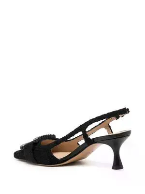 MADISON MAISON 50mm Atena Slingback Pumps - Black