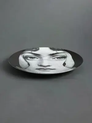 FORNASETTI Printed Plate - Grey