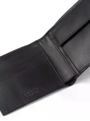 Prada Pebbled-texture Logo-plaque Wallet