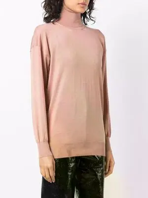 TOM FORD High-neck Fine Knit Long-sleeve Top - Pink