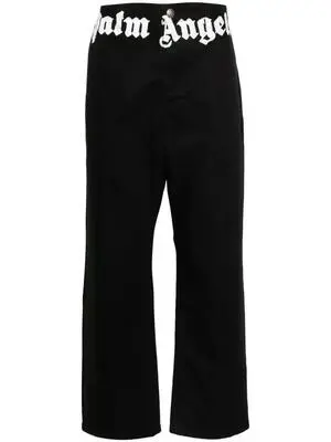 Palm Angels Logo-print Cotton Trousers