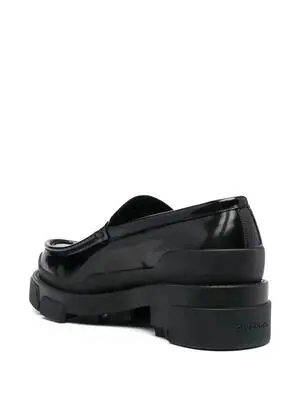 Givenchy Logo Plaque Leather Loafers