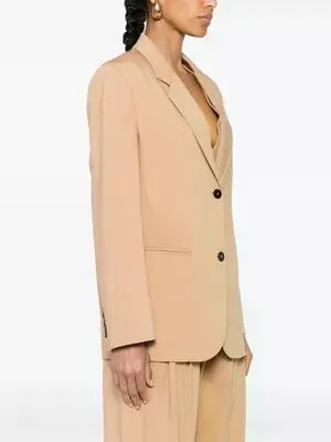 FORTE_FORTE Single-breasted Twill Blazer