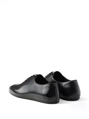 Prada Brushed-leather Lace-up Shoes