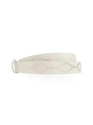 Isabel Marant Étoile Liliana Studded Leather Belt - Neutrals