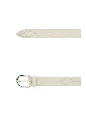 Isabel Marant Étoile Liliana Studded Leather Belt - Neutrals